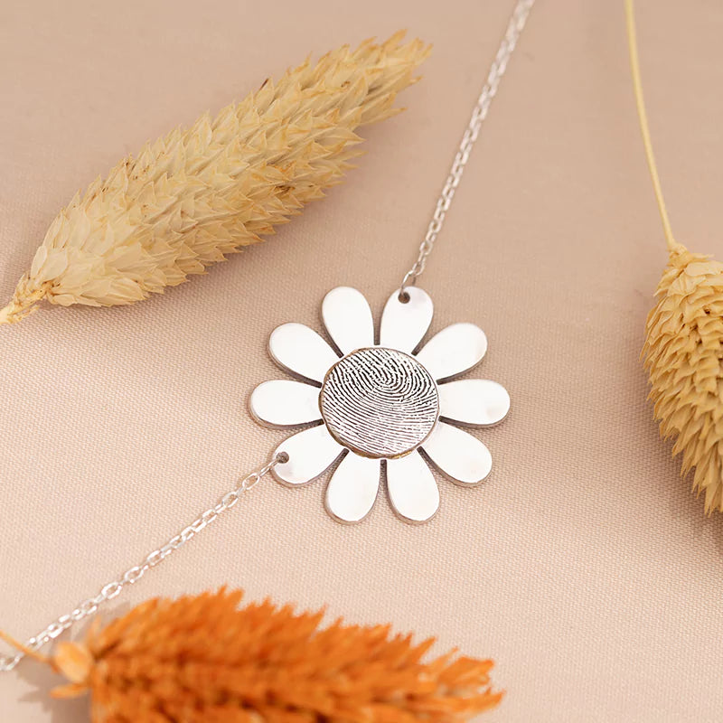 Daisy Fingerprint Necklace – Persona Jewelry